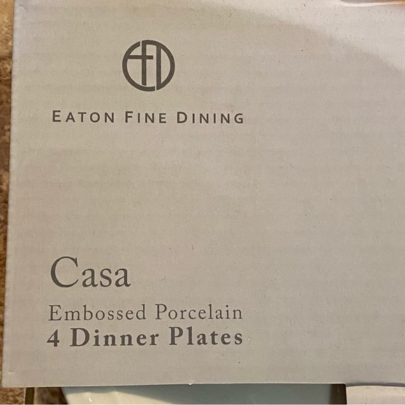 Dining | Eaton Fine Dining Casa 15 White Dinner Plates Embossed Dot ...